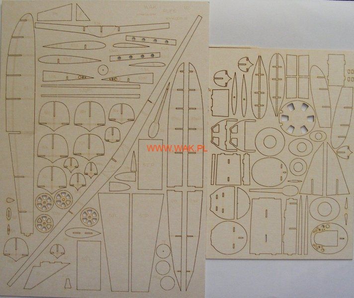 Lasercutsatz Spanten für Nakijama A2M2-N Rufe - fentens Kartonmodellbau