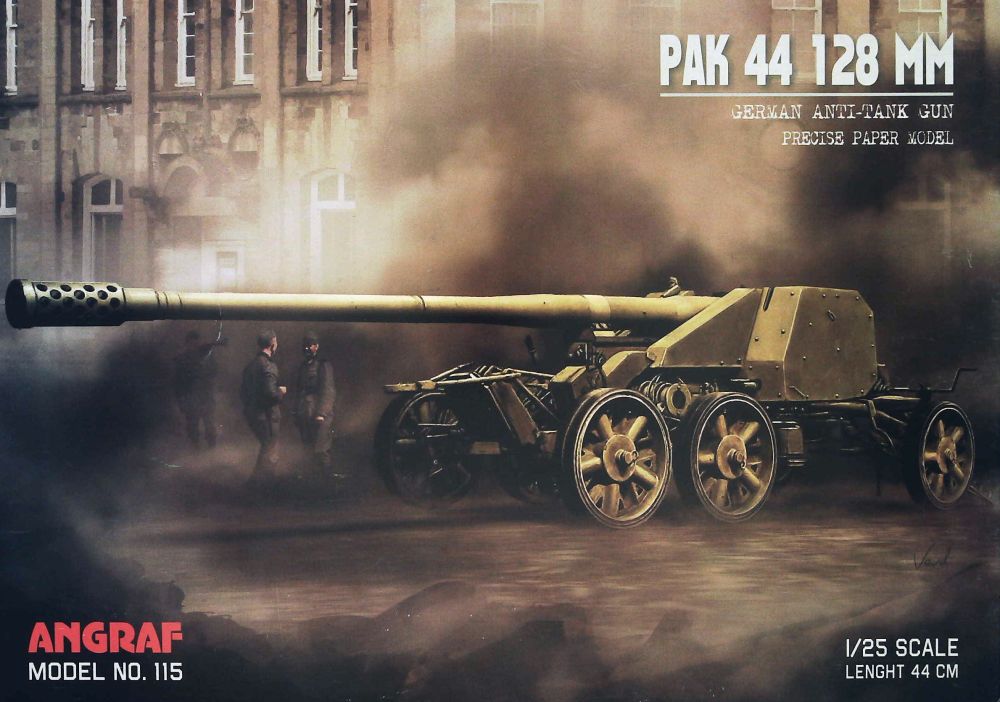 Deutsche Panzerabwehrkanone PAK 44 128 MM - fentens Kartonmodellbau
