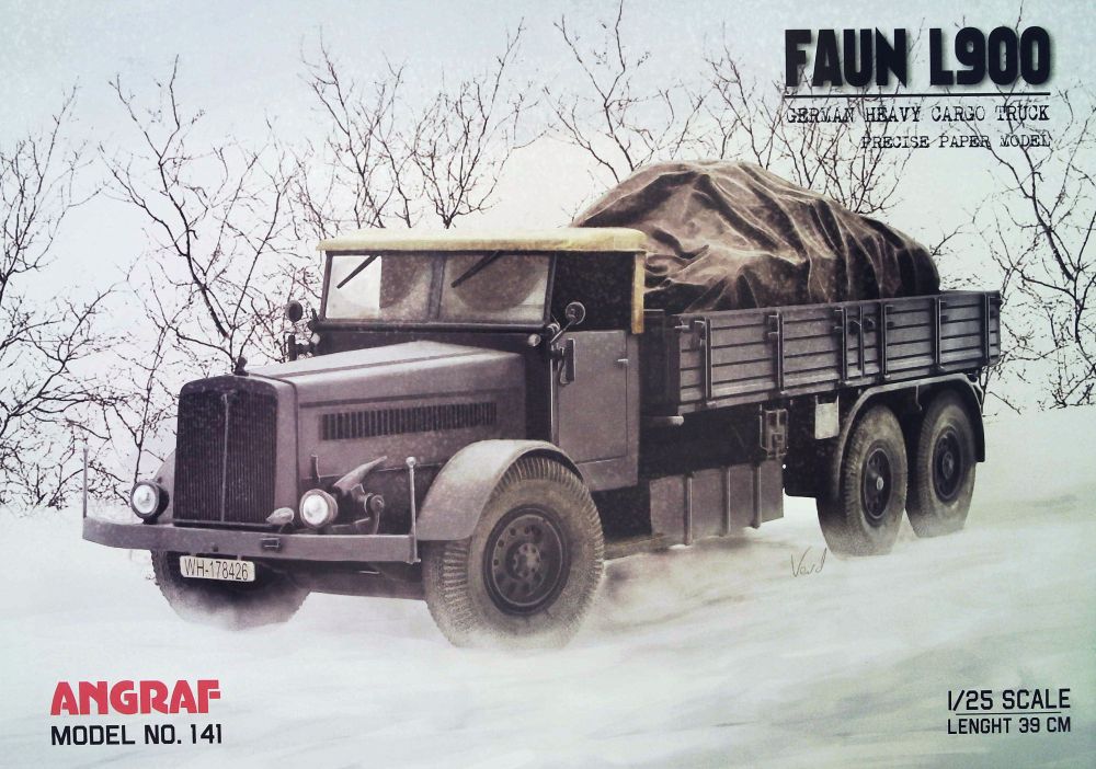 Deutscher Militär-LKW Faun L900 - fentens Kartonmodellbau