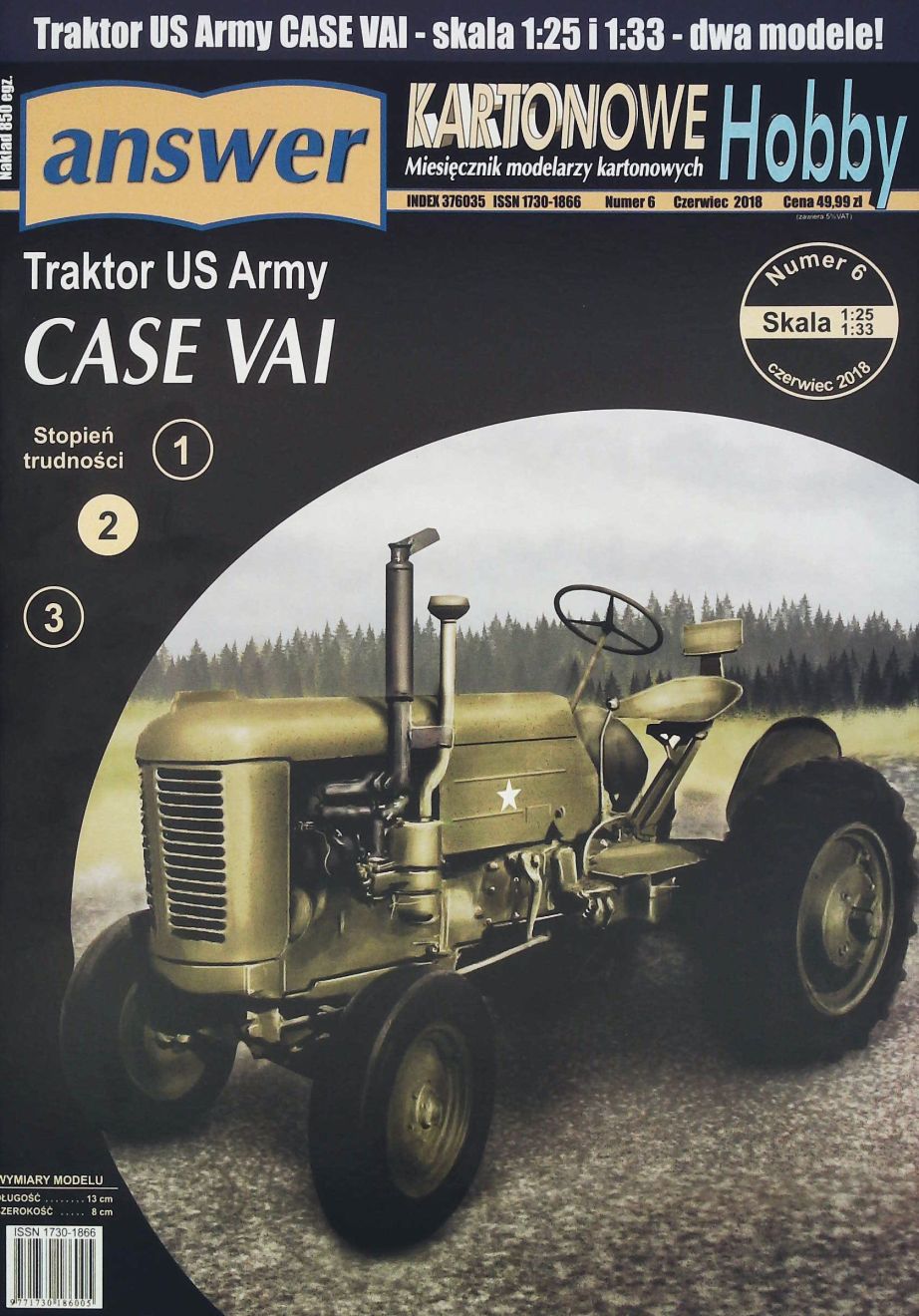 Amerikanischer Traktor CASE VAI - fentens Kartonmodellbau