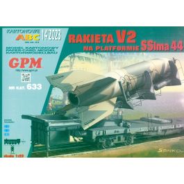 V2-Rakete auf Plattformwagen SSlma 44 - fentens Kartonmodellbau